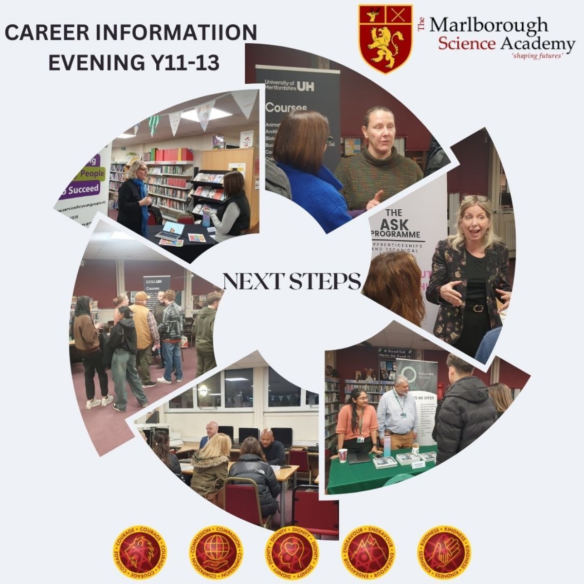 The Marlborough Science Academy - Next Steps - career info evening.